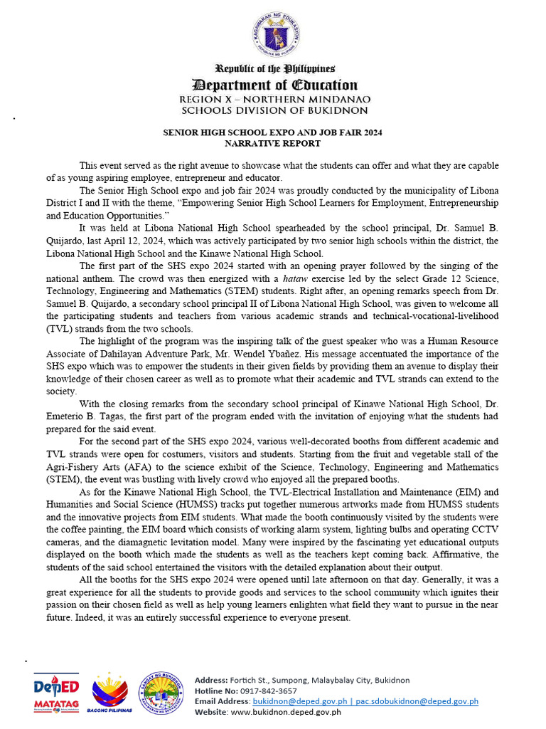 Narrative Report | PDF