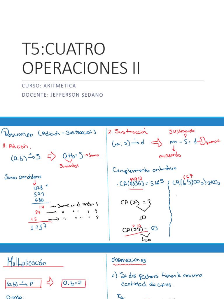 T2 Cuatro Operaciones Parte 2 | PDF
