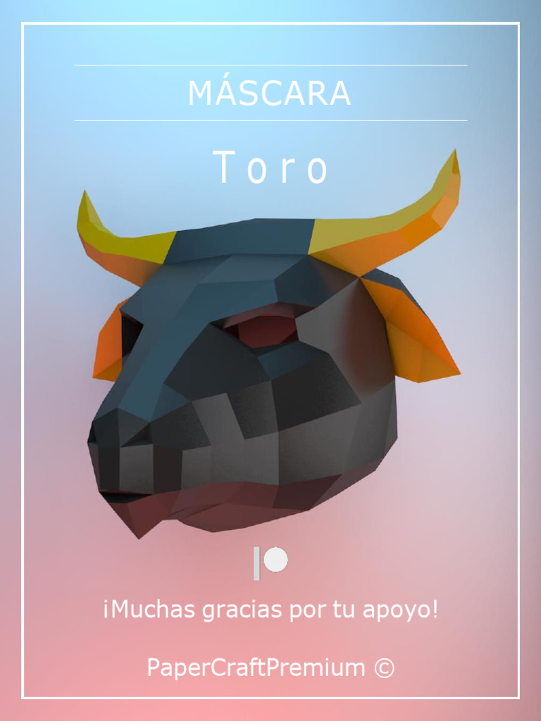 Máscara de Toro: Guía de Creación PDF | PDF