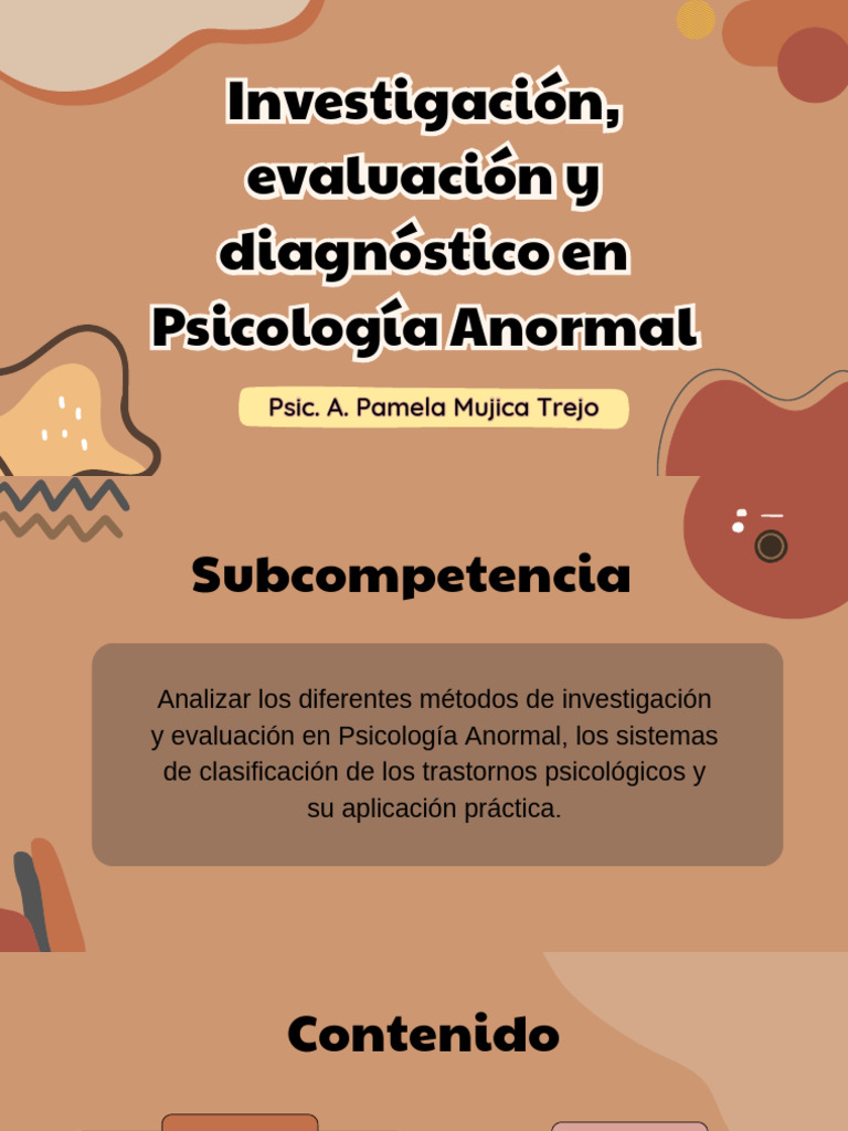 Investigación, Evaluación y Diagnóstico en Psicología Anormal | PDF ...