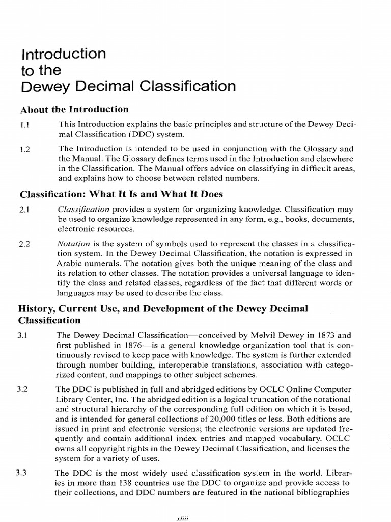 Dewey Decimal Classification (Volume 1) - 45-73 | PDF