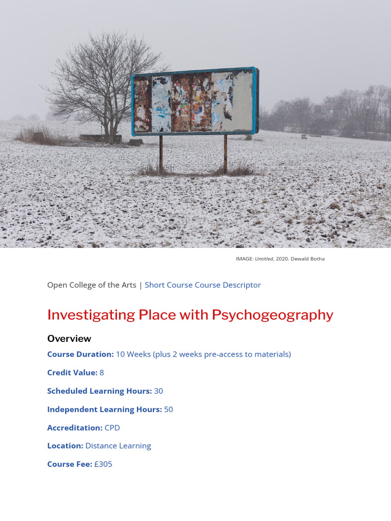 Investigating Place With Psychogeography | PDF | Learning | Behavior ...