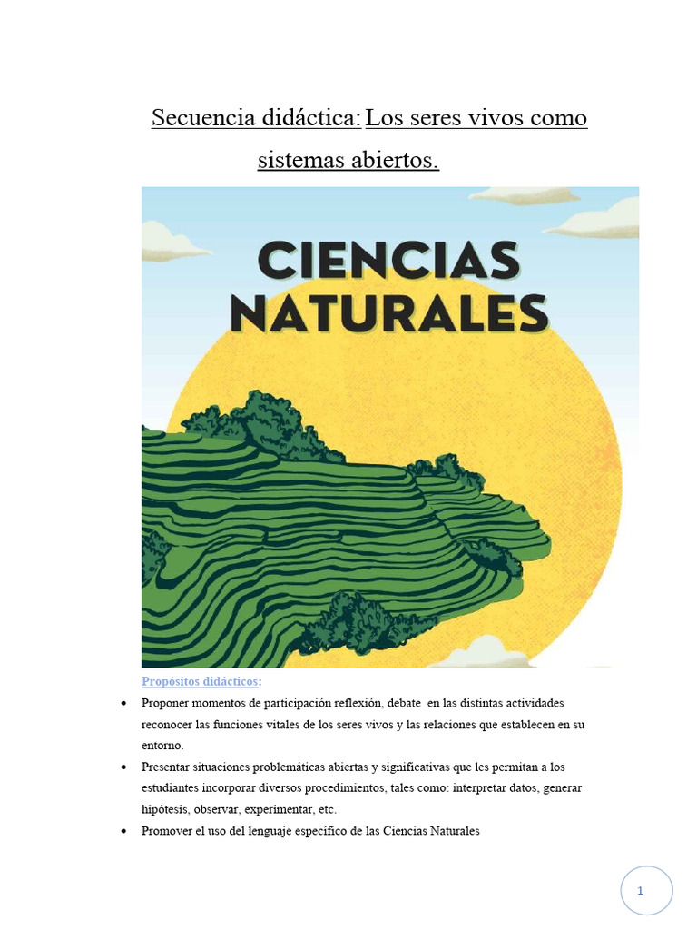 Secuencia 1 Ciencias Naturales 6° | PDF | Organismos | Red alimentaria