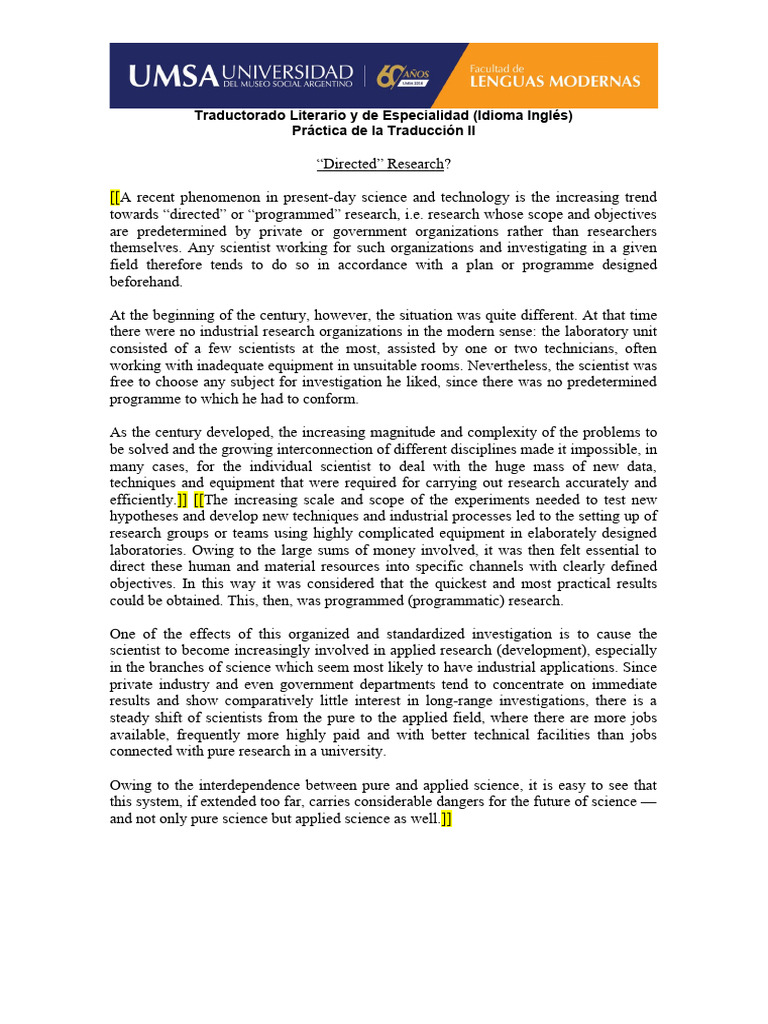 Directed Research Español | PDF | Experimentar | Science
