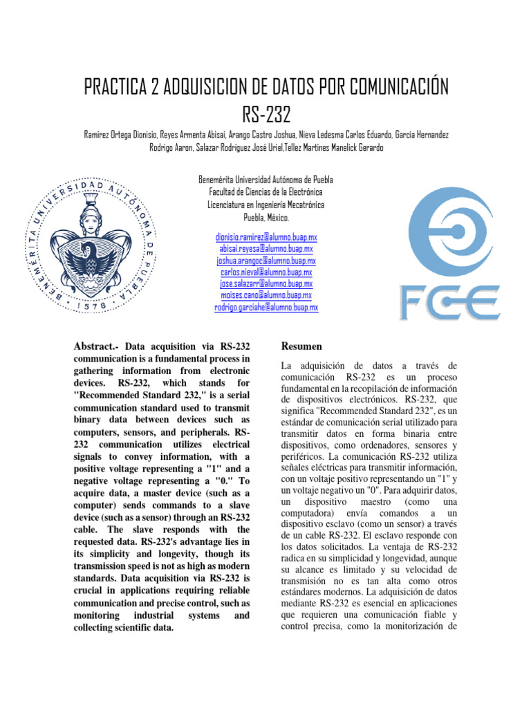 Practica2 Adquisicion Rs-232 | PDF | Señal analoga | Conversor analógico a digital