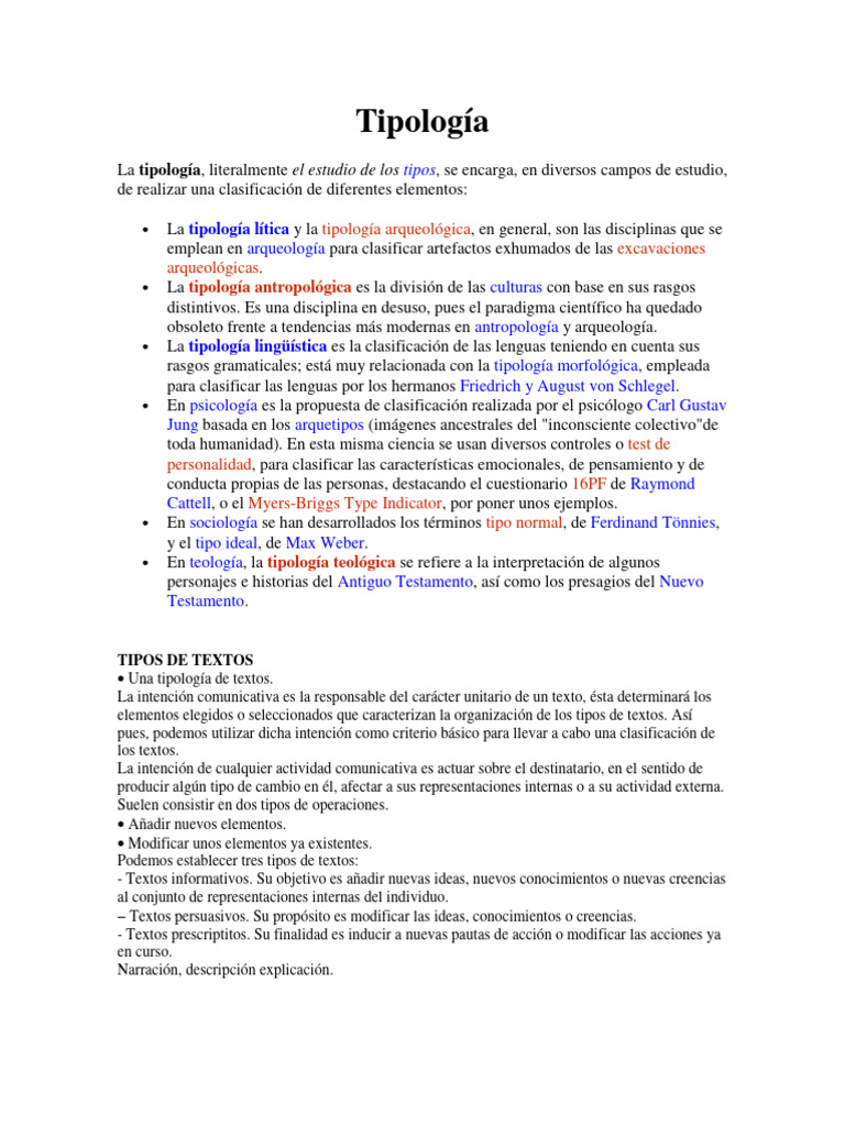Tipología de Textos y Clasificaciones | PDF | Narración | Adverbio