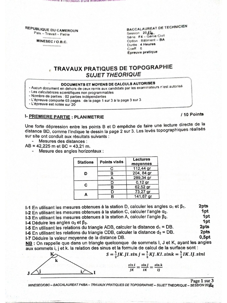 Topo Bac - 2014 | PDF