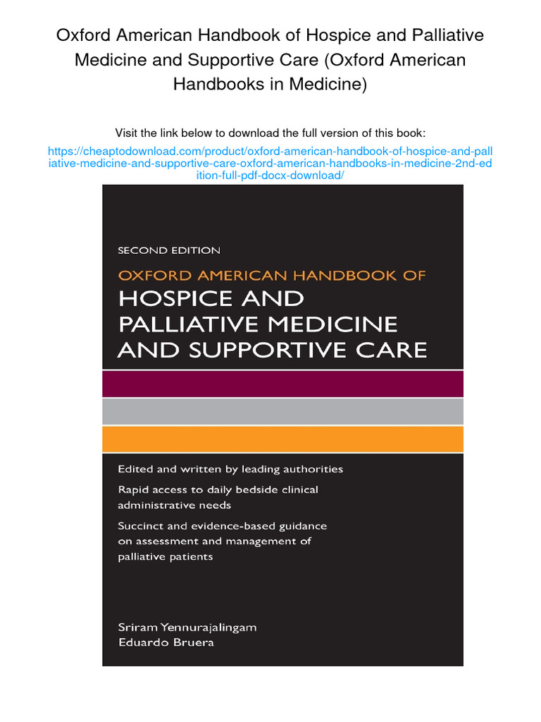 Oxford American Handbook of Hospice and Palliative Medicine and ...