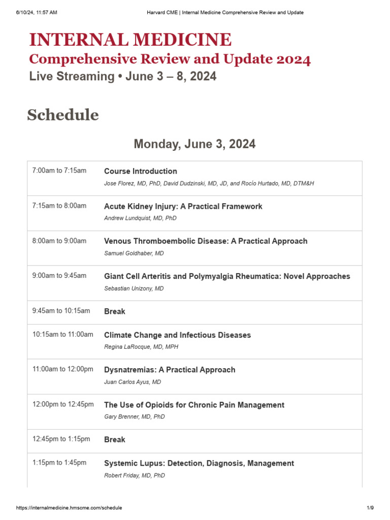Harvard_CME_Internal_Medicine_Comprehensive_Review_and_Update | PDF ...