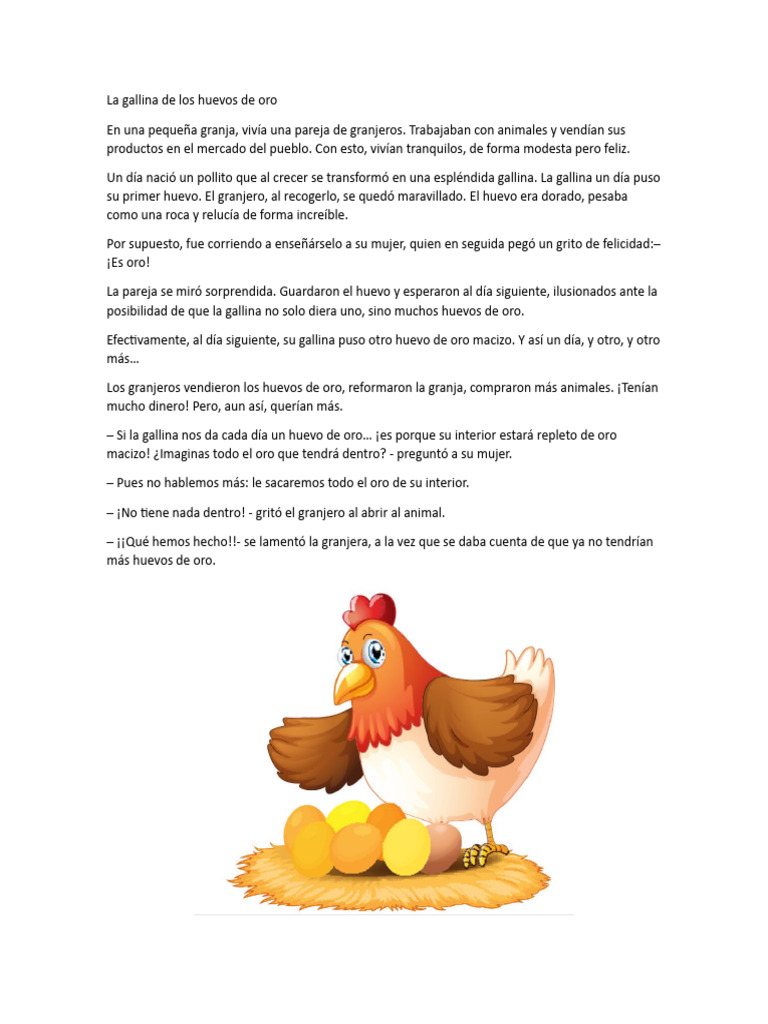La Gallina de Los Huevos de Oro | PDF