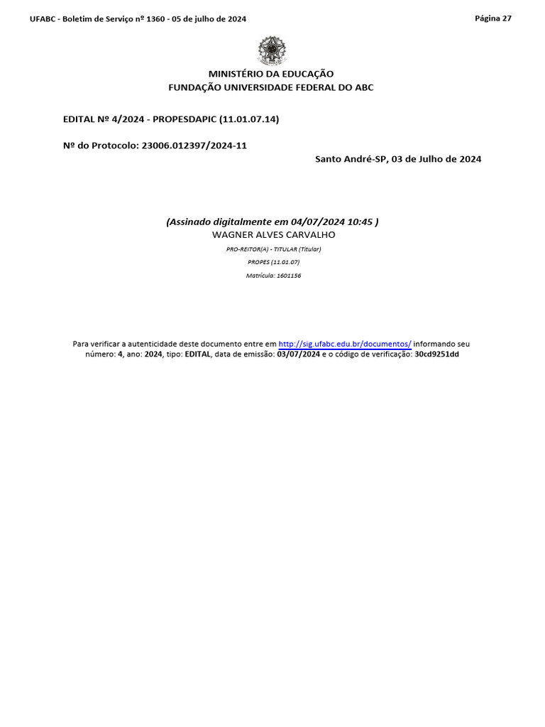 Edital PDPD 2024 Bs 1360 05072024 | PDF | Arte