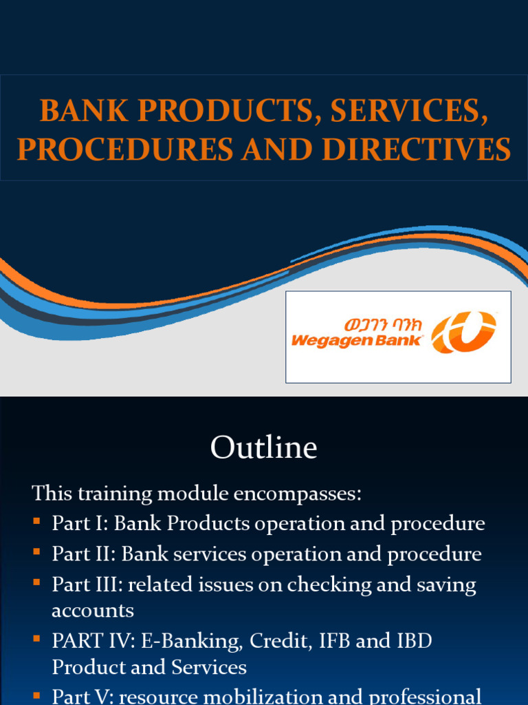 Bank Products & Services Training Material | PDF | Cheque | Transaction ...