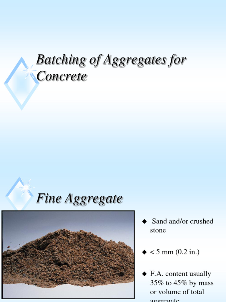 Batching of Aggregates For Concrete PDF | PDF | Construction Aggregate ...