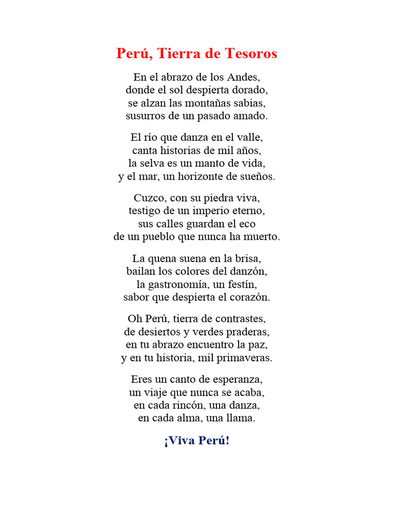 Perú - Poema | PDF | Arte
