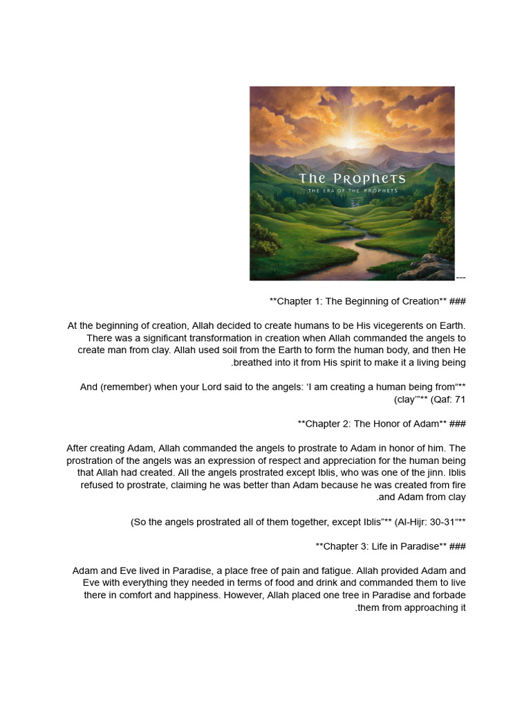 مستند بلا عنوان "Adam and Sheth: The Early Prophets' Stories and Their ...