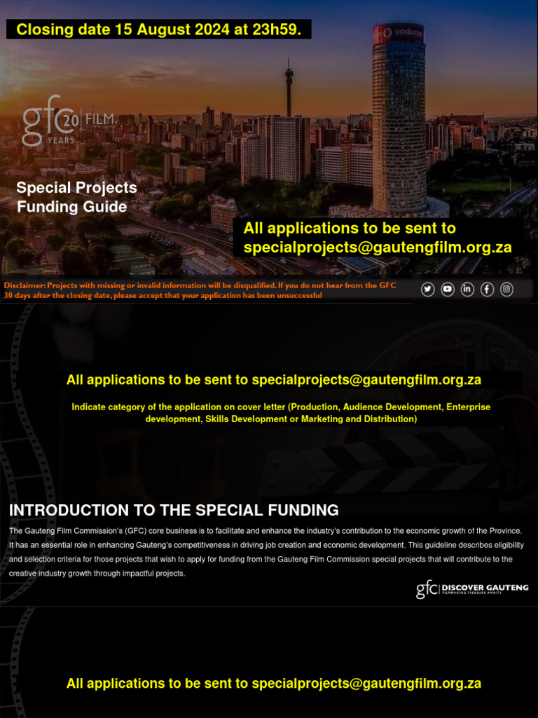 GFC Special Projects Guidelines 31jul2024 Amended GFC PDF | PDF | Evaluation | Curriculum