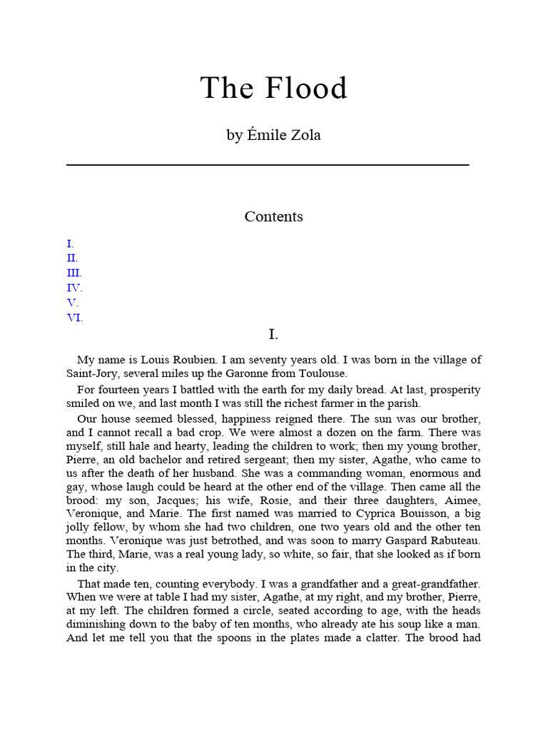 Zola The Flood | PDF