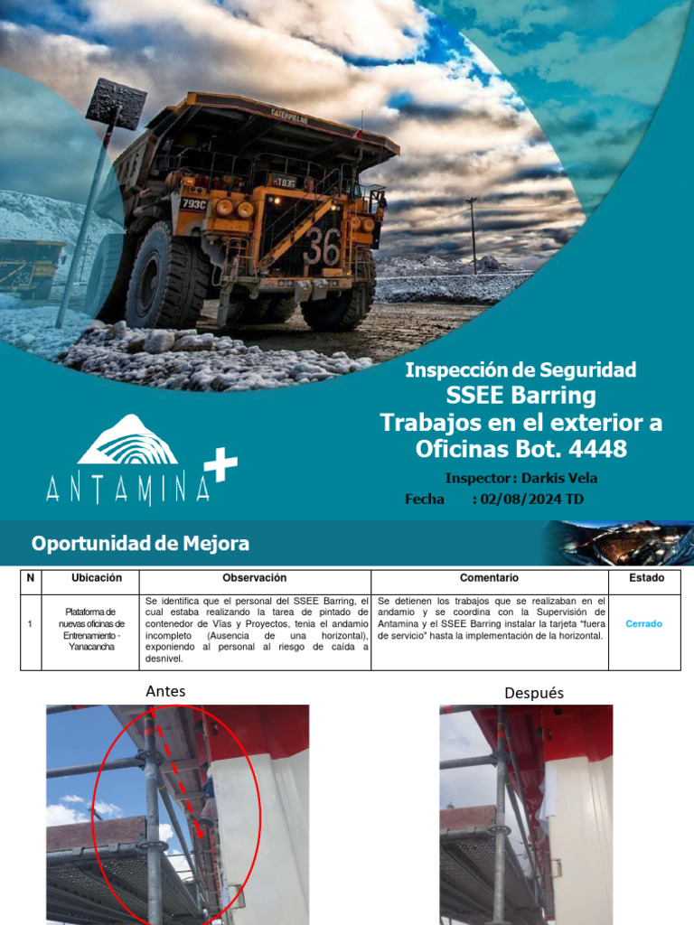 Inspección SSEE Barring 020824 | PDF | Tecnología