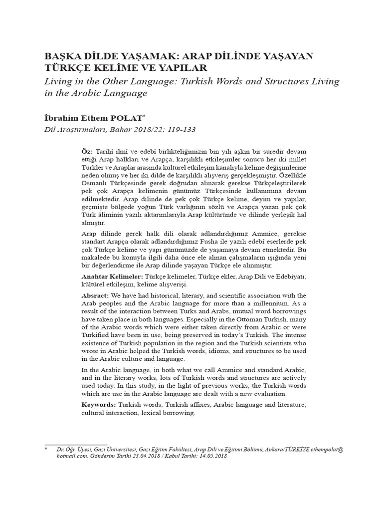 Ba Ka D Lde Ya Amak Arap D L Nde Ya Ayan T RK e Kel Me Ve Yapilar ...