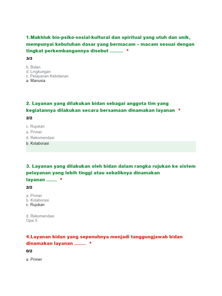 Evaluasi Konsep Kebidanan | PDF