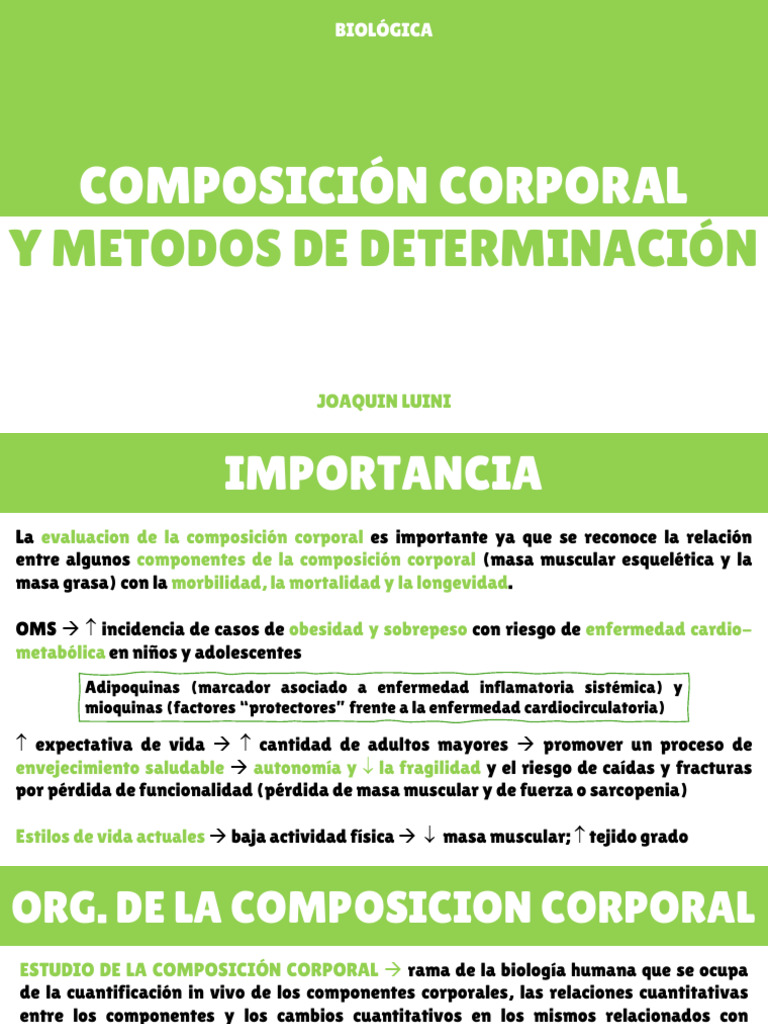Composicion Corporal | PDF | Índice de masa corporal | Tejido adiposo