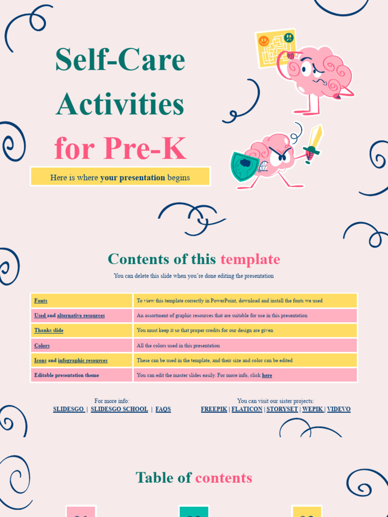 Self-Care Activities for Pre-K Kids | PDF | Planets | Solar System