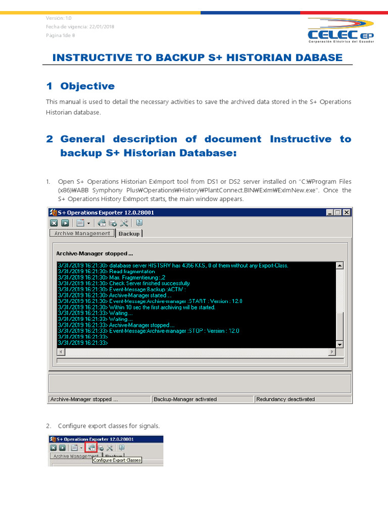 Instructive Backtup S+ Historian Database | PDF | Backup | Databases