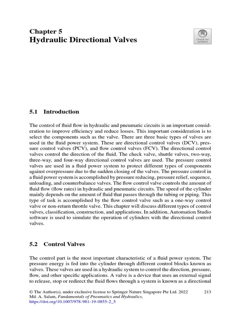 Hydraulic Directional Valves (DCV) | PDF | Valve | Gas Technologies