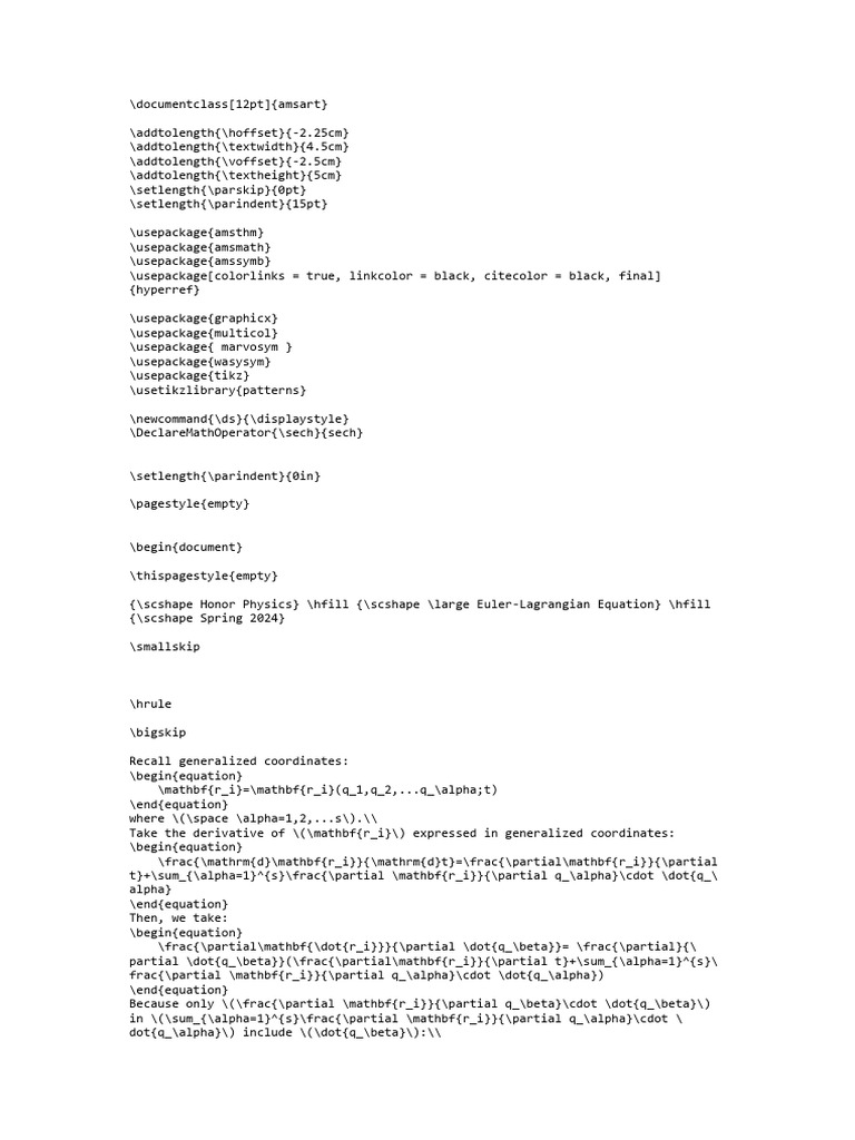 Honor Physics Latex | PDF | Mathematical Objects | Mathematics