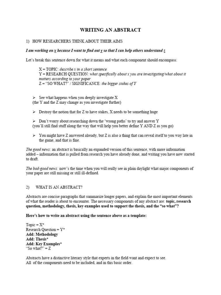 Writing Abstracts | PDF | Data | Methodology