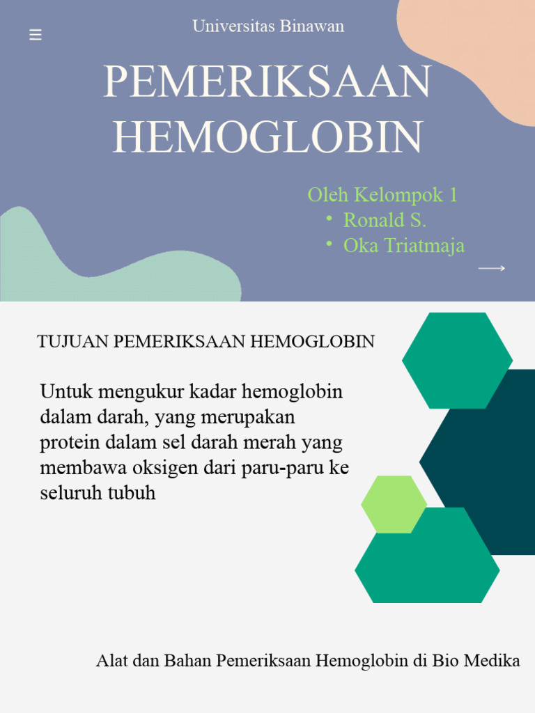 Presentasi Pemeriksaan Hemoglobin | PDF