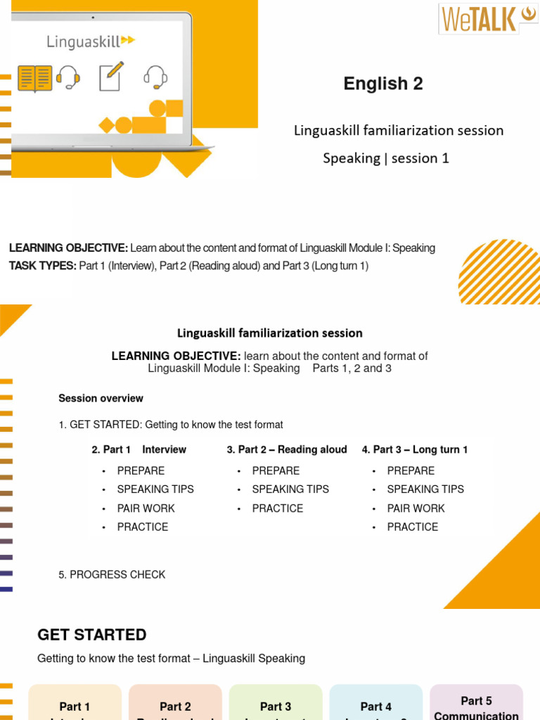 E2 LSK Speaking 1 PDF | PDF | Linguistics | Human Communication