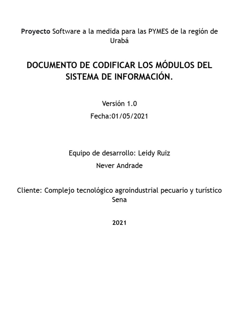 Proyecto Software A La Medida para Las PYMES de La Región de Urabá | PDF | Caso de uso | Software