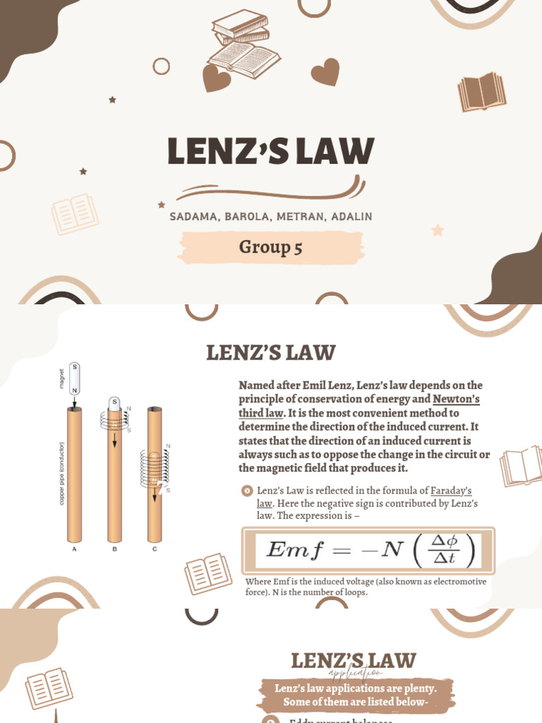 G5 Lenzs-Law | PDF | Electromagnetic Induction | Physics