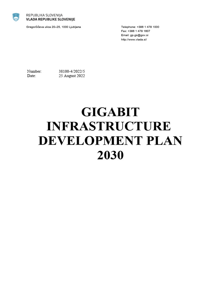 Gigabit Infrastructure Development Plan 2030 | PDF | Computer Network ...