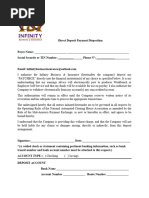 Chime Direct Deposit Authorization Form | PDF