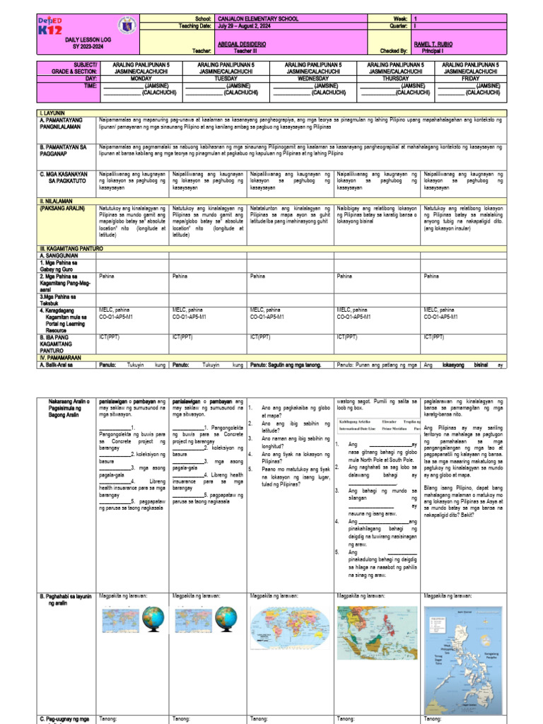 DLL Ap 5 Q4 W1 | PDF