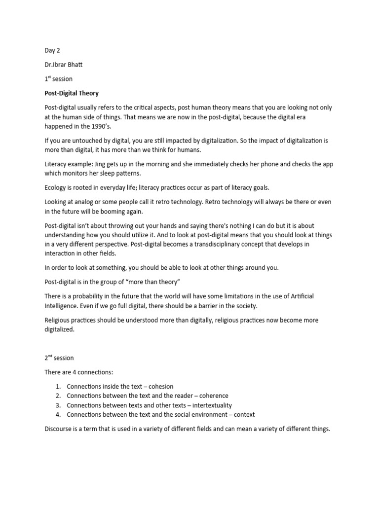 Day 2 DR - Ibrar | PDF | Literacy | Social Media