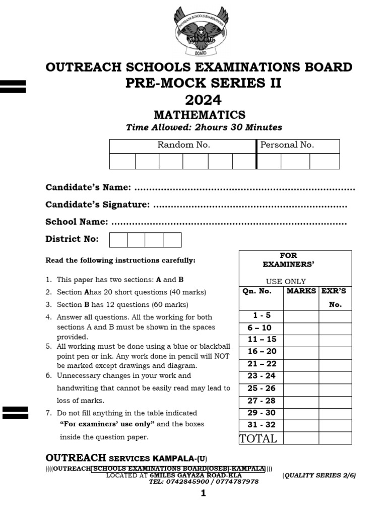 p.7 MTC Pre Mock Serie 2 | PDF | Arithmetic | Mathematics
