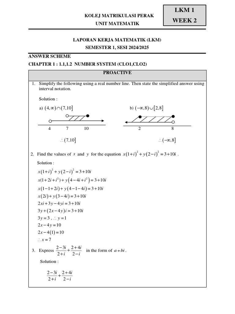 Skema LKM 1 Topik 1 SM015 20242025-1 | PDF