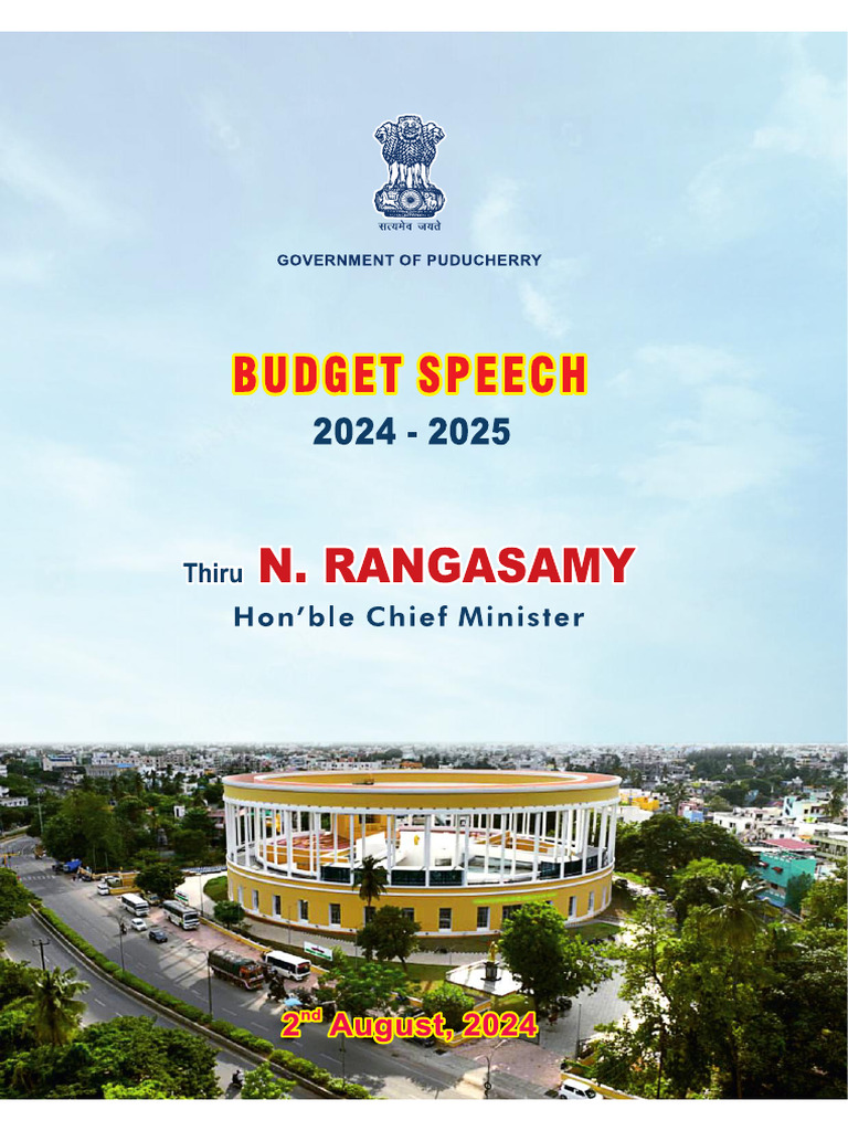 Puducherry Budget 2024-25 Overview | PDF | Agriculture | Port