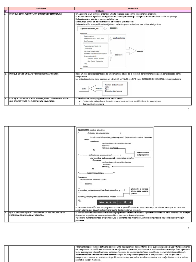 Resumen Teorico Resuelto - Algoritmo | PDF | Algoritmos | Programación