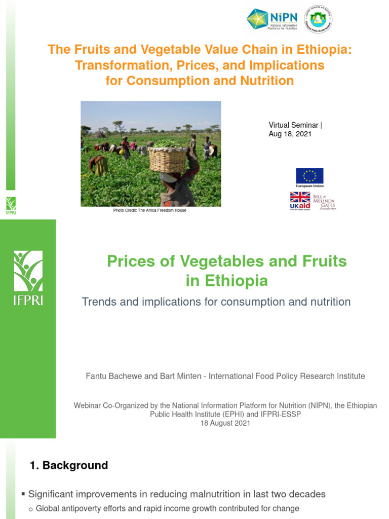Combined Fruit and Vegetable Value Chain Ethipoia Final Aug2021 | PDF ...