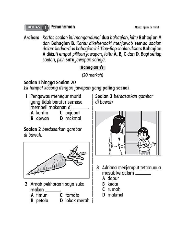 Pertengahan Tahun BM Set 1 | PDF