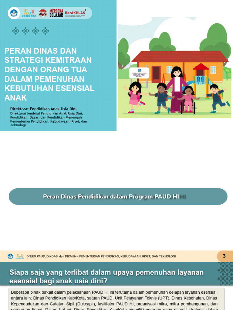 @ 7 7. Peran Dinas Pendidikan Kab - Kota Dalam PAUD HI | PDF | Ilmu Sosial