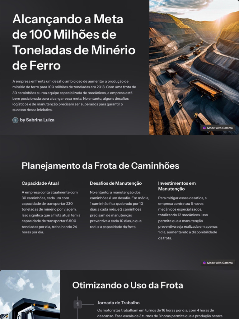 Meta de 100 Milhões de Toneladas de Ferro | PDF | Investimentos | Mineração