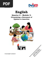 Q2 English 10 Module 3 | PDF | Learning | Evidence