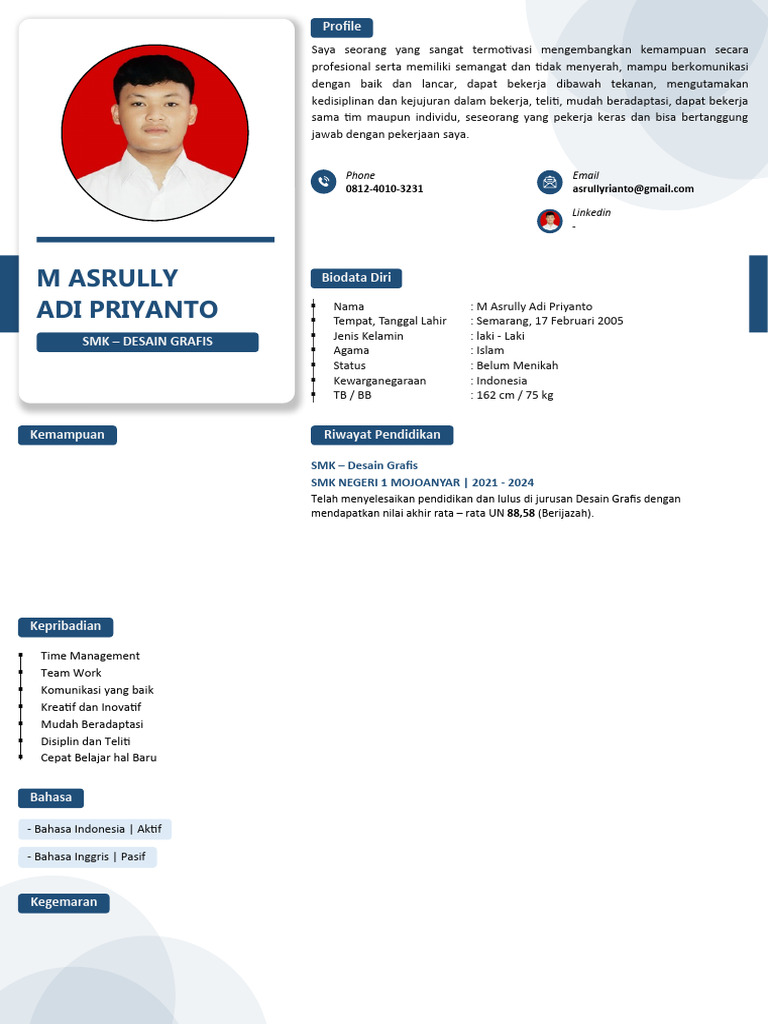 CV M Asrully Adi Priyanto | PDF