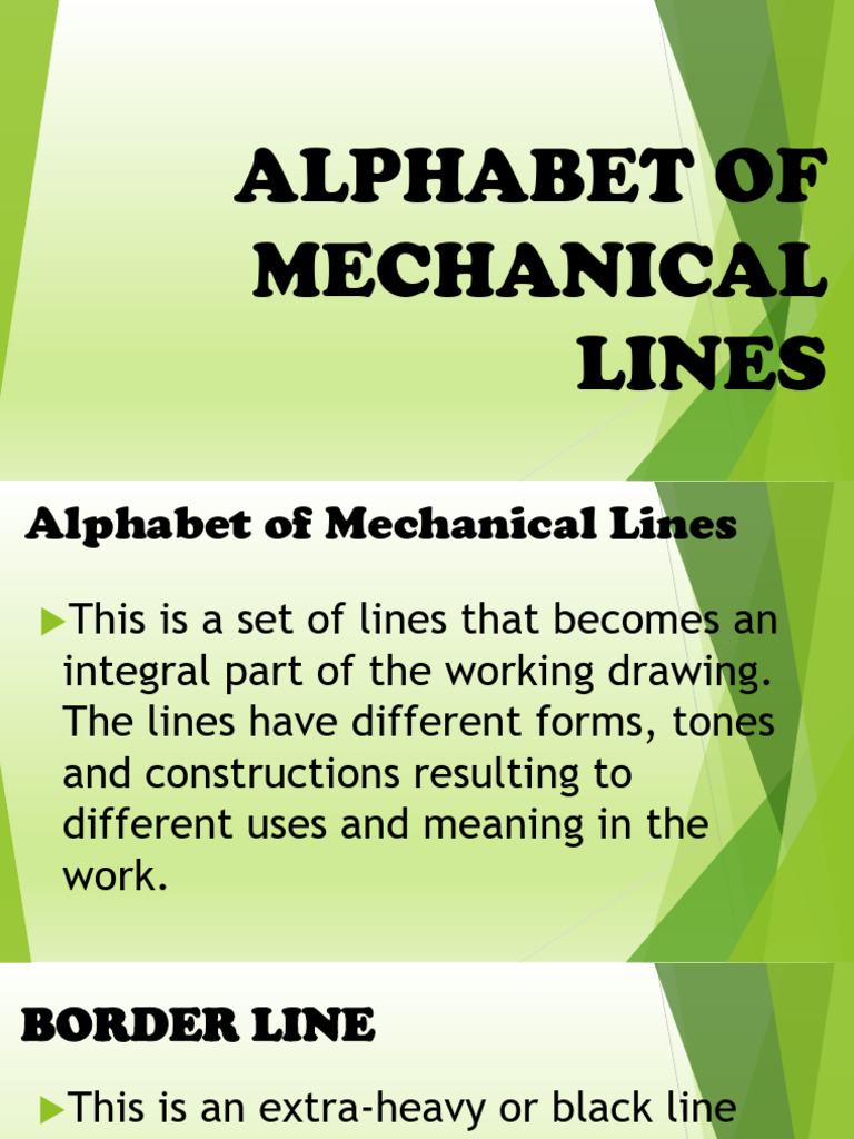 Mechanical Lines in Technical Drawings | PDF | Geometry | Euclidean ...
