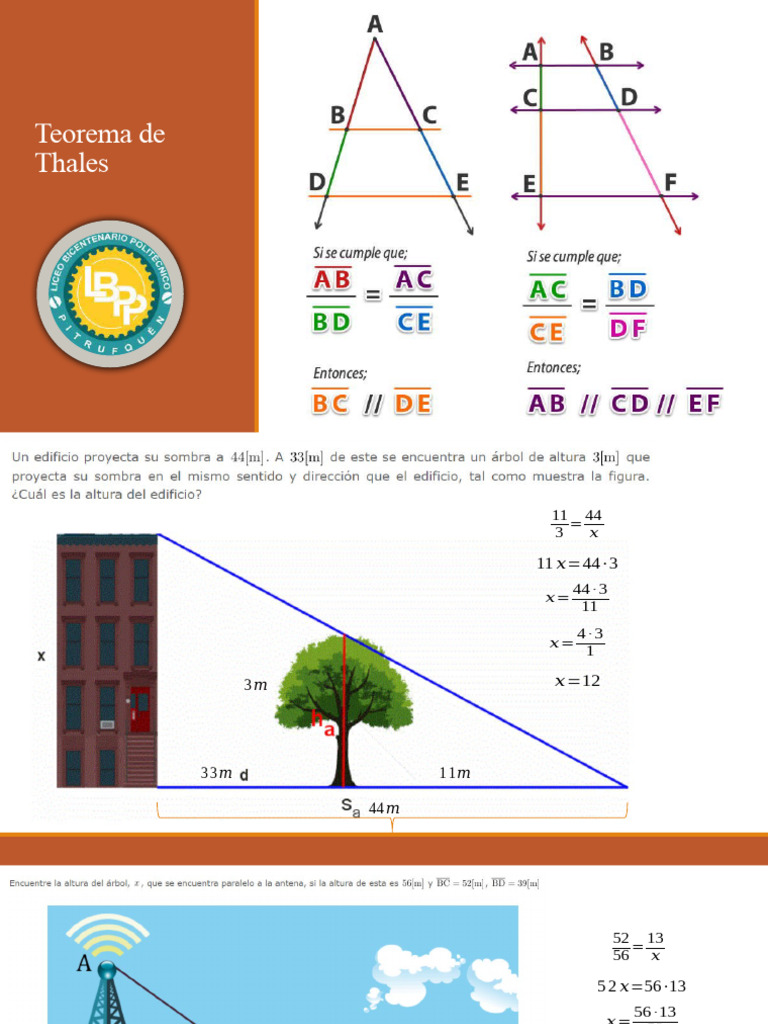 Teorema de Thales Preu | PDF